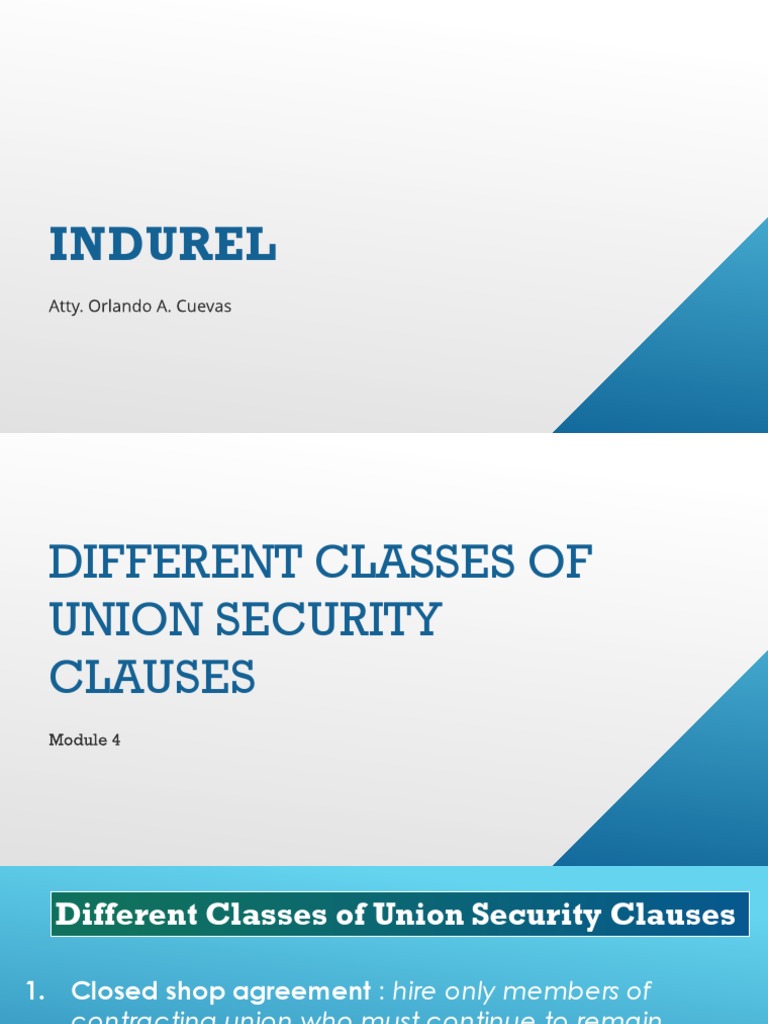 Union Security Clauses Explained | PDF | Finance & Money Management | Law