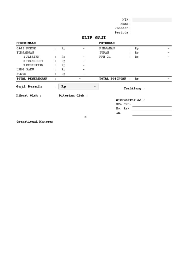 Slip Gaji | PDF