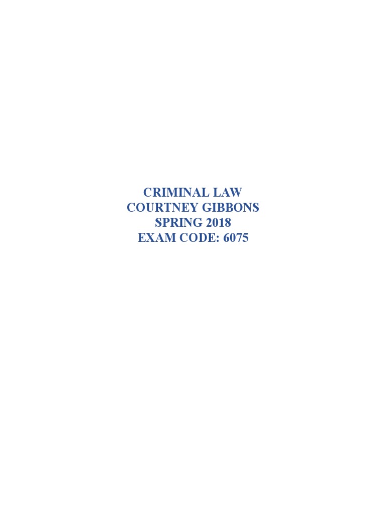 Crim (Perrin) - 2018 Courtney Gibbons | PDF | Mens Rea | Burden Of ...