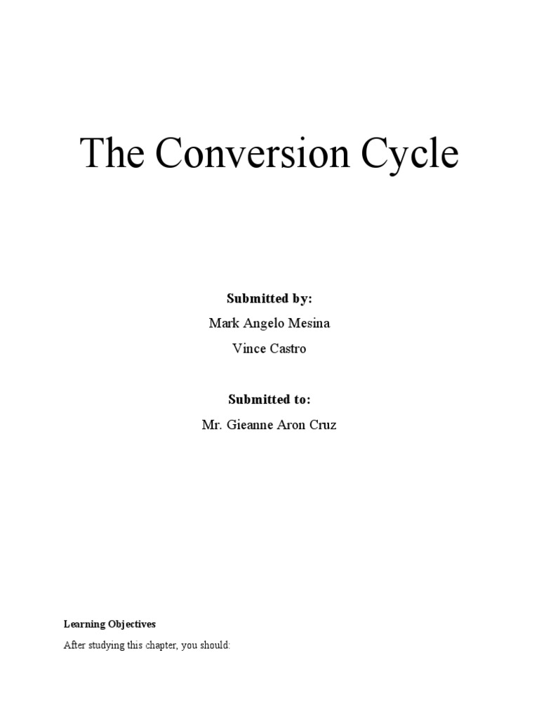 Chapter7 The Conversion Cycle | PDF | Inventory | Enterprise Resource ...