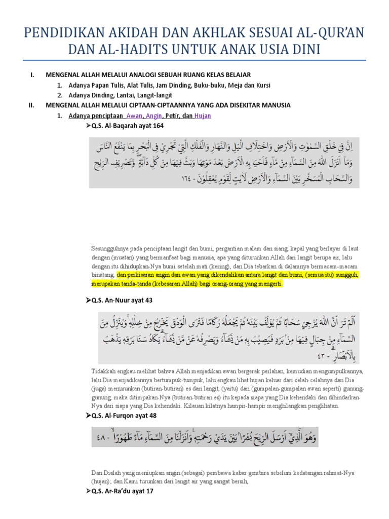 Pendidikan Akidah Dan Akhlak Islam Untuk Anak | PDF | Agama & Spiritualitas