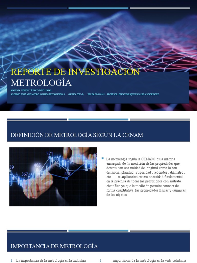 Reporte De Investigación Metrología Pdf Metrología Sistema