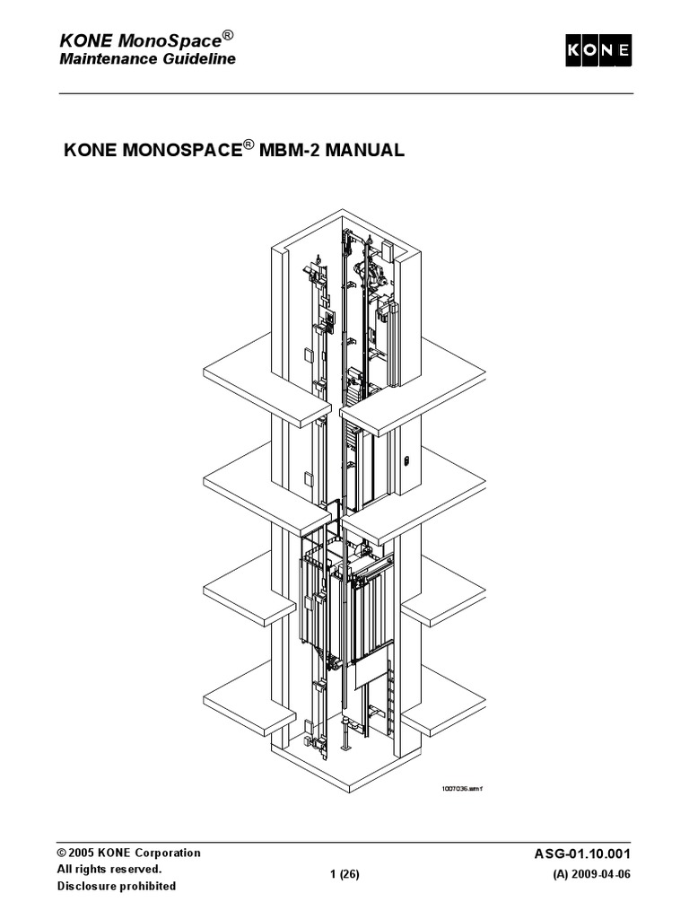 Kone Monospace Mbm-2 Manual | PDF | Elevator | Door