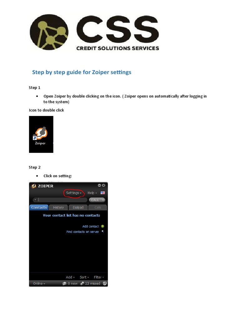 Step by Step Guide For Zoiper Setting | PDF