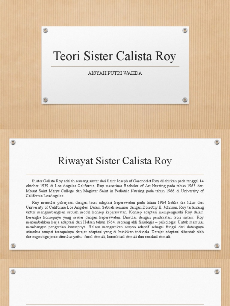 Teori Roy | PDF | Pengembangan Diri