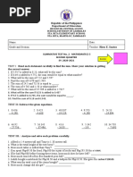 ST Performance Task g9 Math | PDF | Quadratic Equation | Algebra