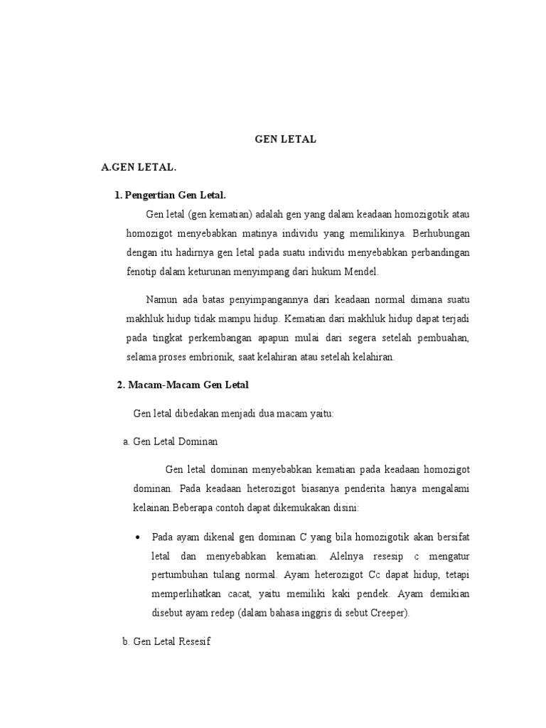 Resume Gen Letal | PDF