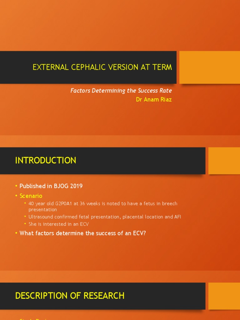 External Cephalic Version at Term | PDF