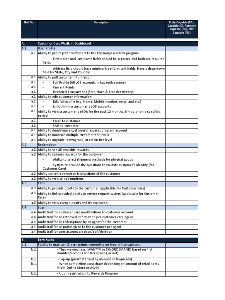 Capability Matrix For Project Ribbon - FINAL | PDF | Financial Transaction | System
