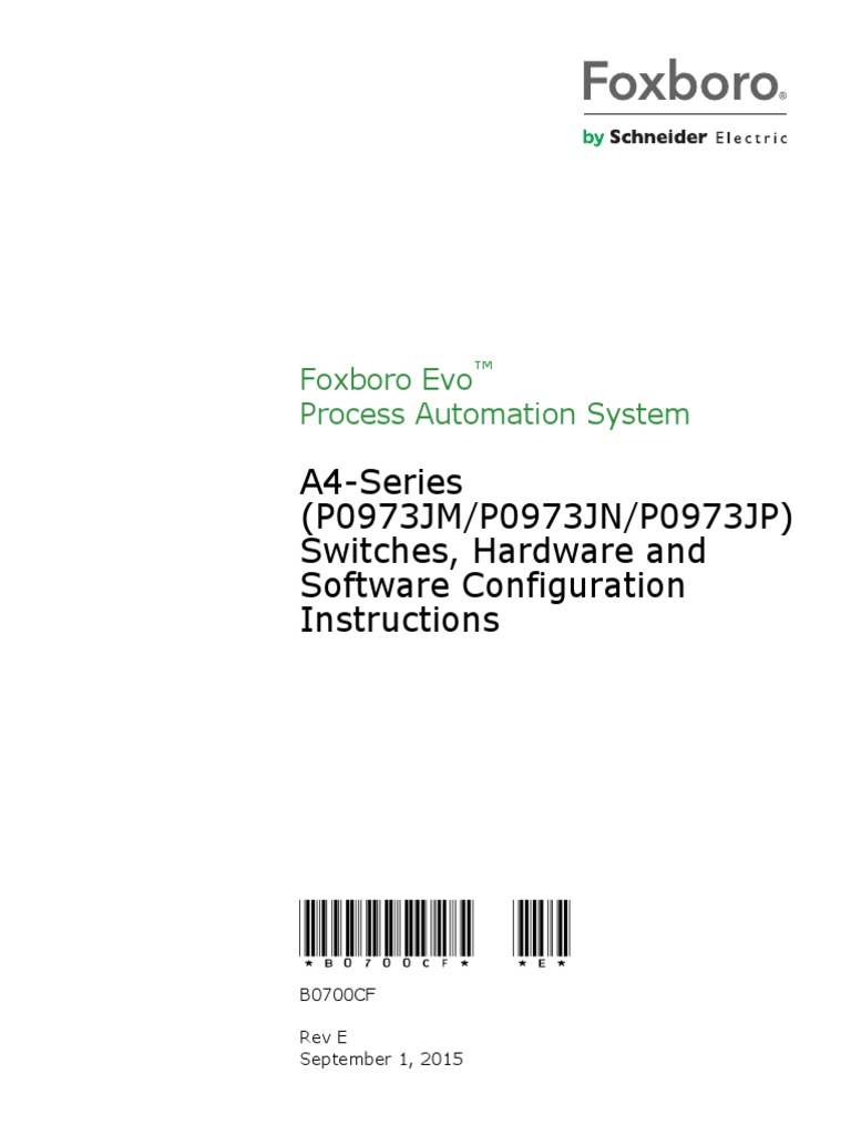 A4-Series (P0973JM/P0973JN/P0973JP) Switches, Hardware and Software ...