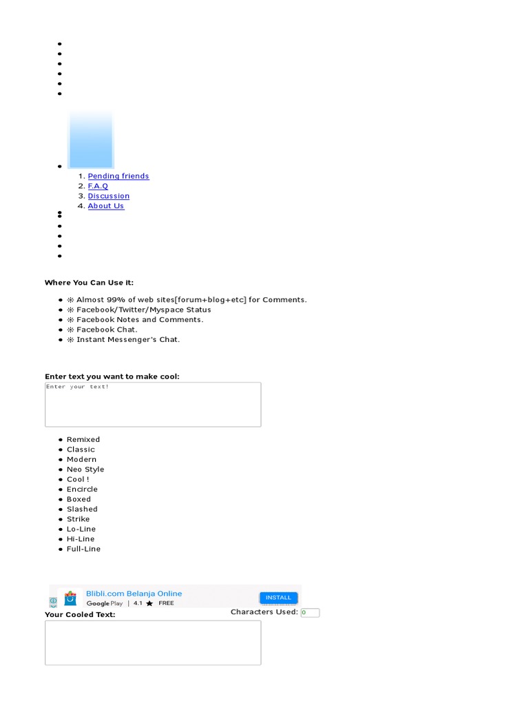 Cool Text Generator for Social Media | PDF
