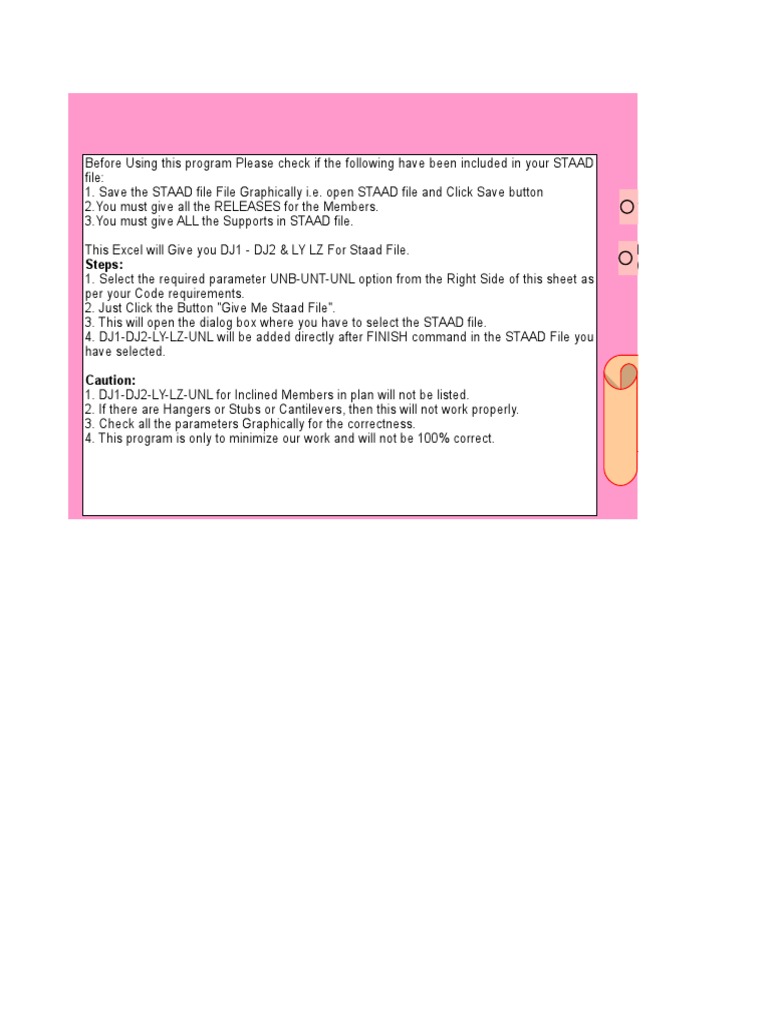 STAAD Parameter Generator Ver 1.2 | PDF