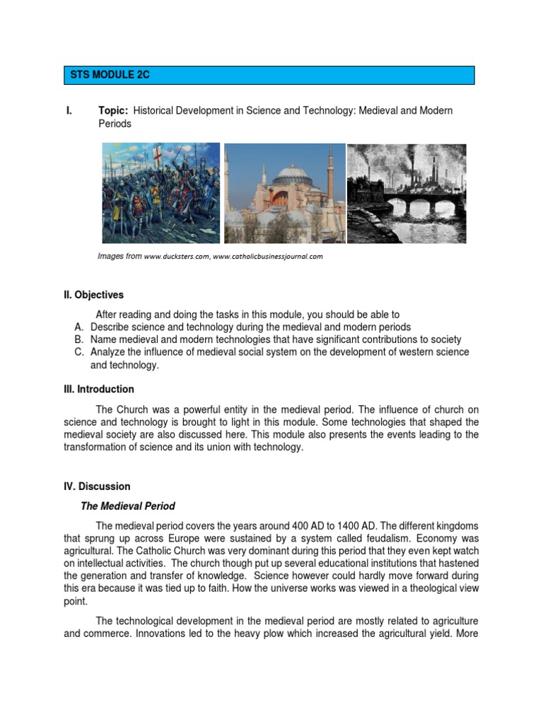 STS Module 2C Medieval and Modern Times (ACQUIRE) | PDF | Scientific ...