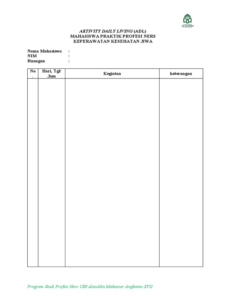 Format Adl Jiwa | PDF