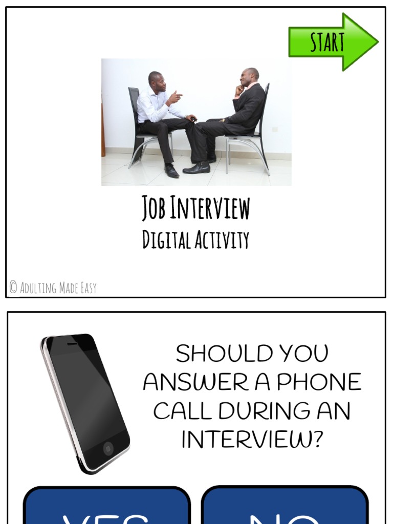 Savion Mitchell - Job Interview DIGITAL ACTIVITY | PDF | Career ...