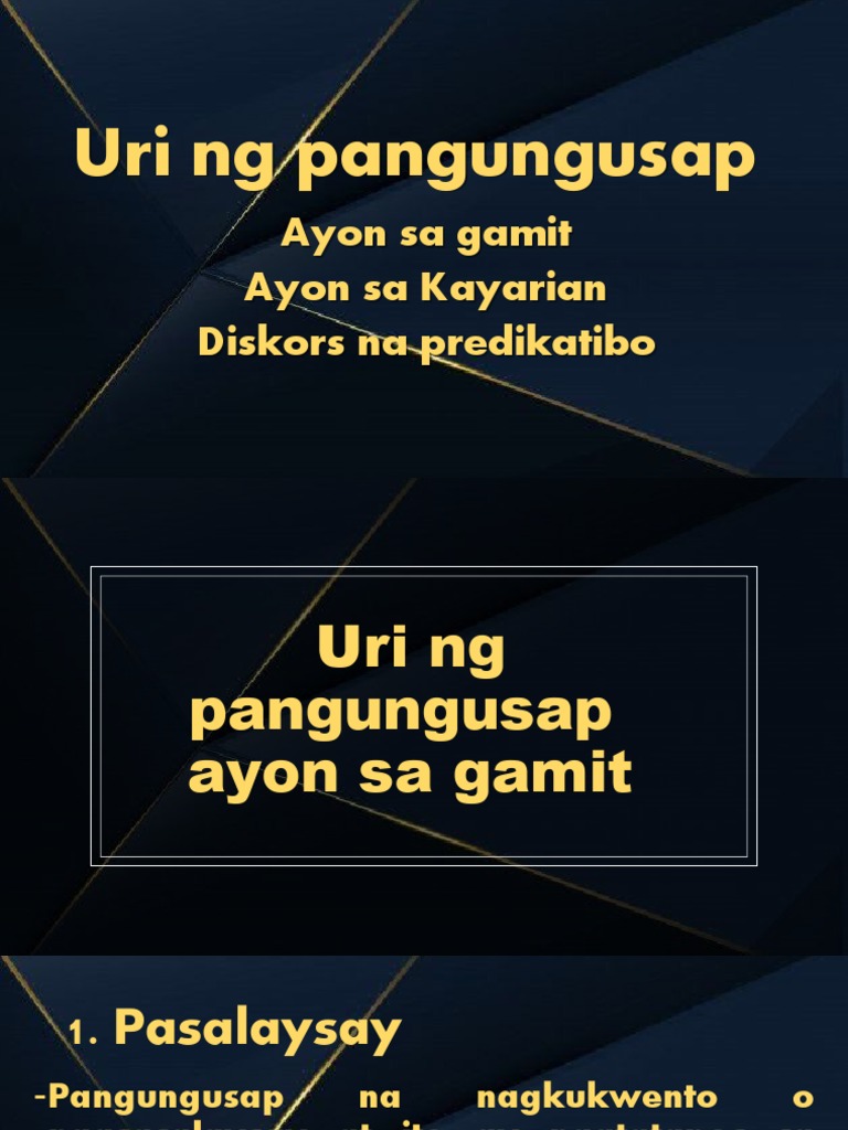 Uri NG Pangungusap | PDF