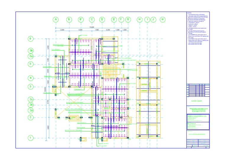 1st Floor Slab Detail | PDF | Structural Engineering | Composite Material