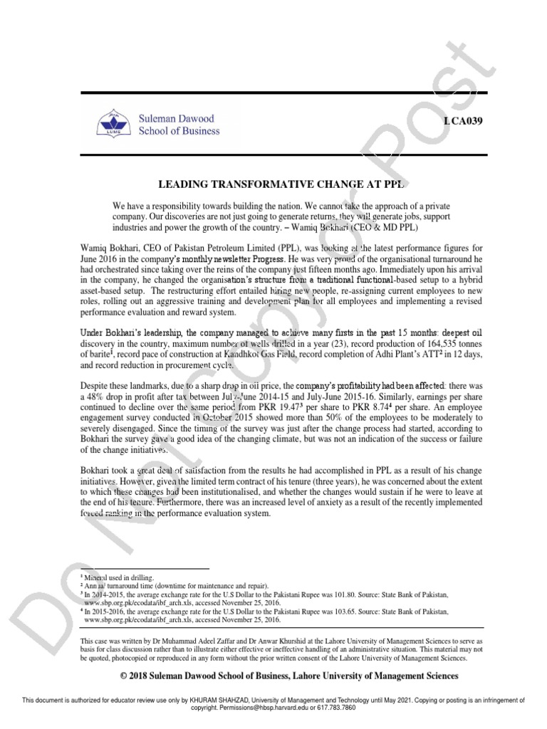 Transformative Change at PPL | PDF | World Energy Consumption ...