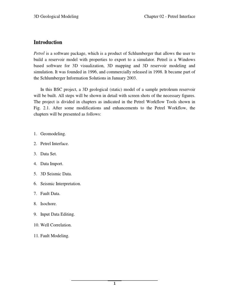 Chapter 02 Petrel Interface | PDF | 3 D Computer Graphics | System Software