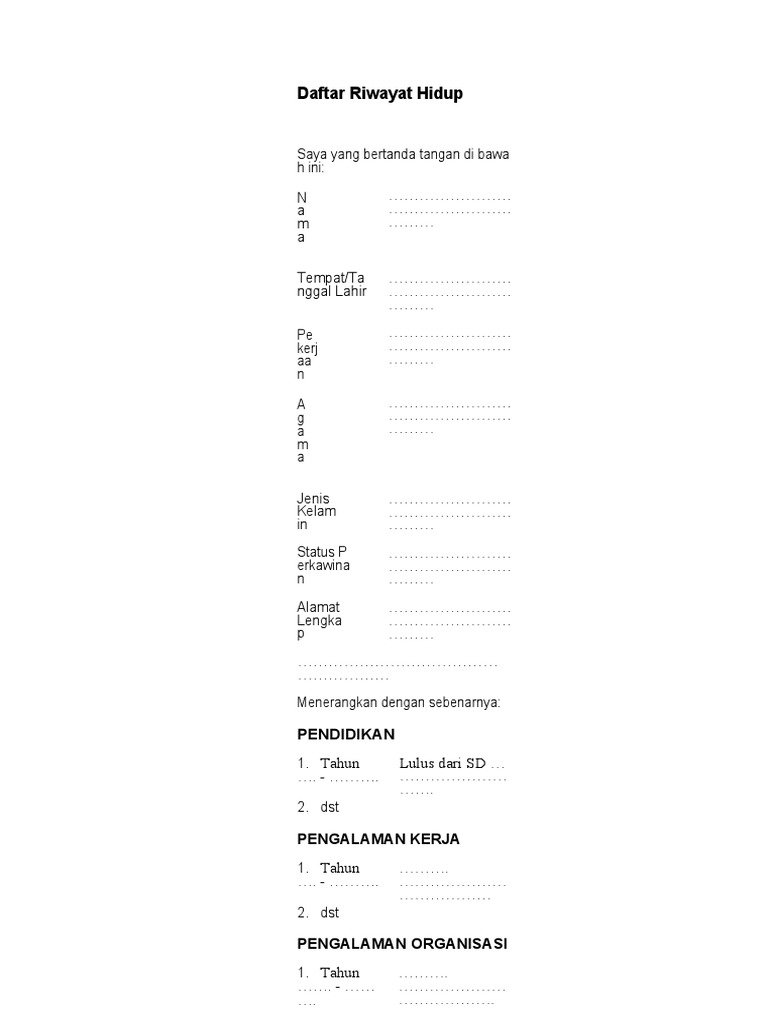 Contoh Lampiran - Kumpulan Template Berkas PS Format Word | PDF