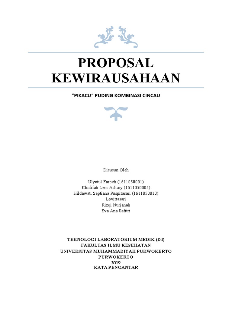 Proposal Kewirausahaan | PDF