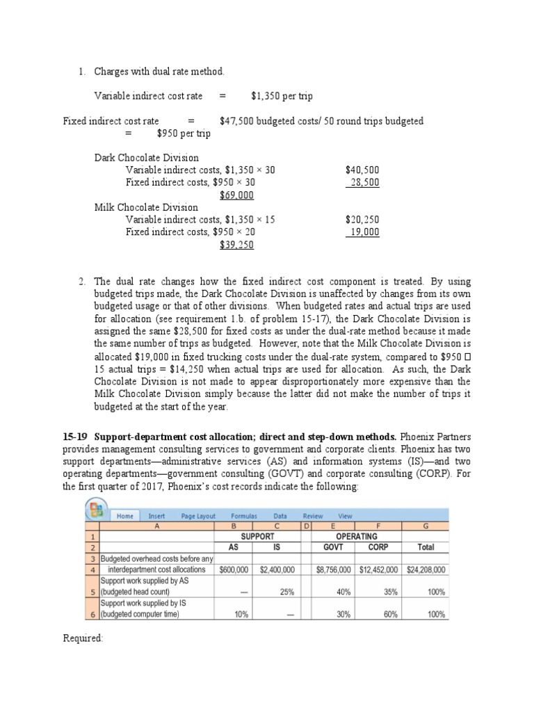 Charges With Dual Rate Method | PDF | Business