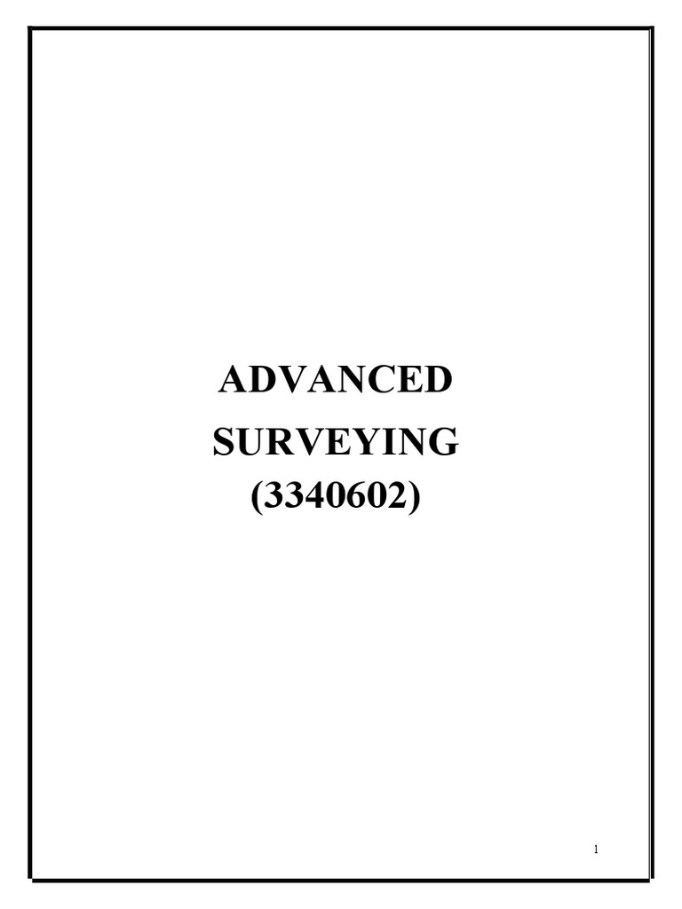 Advance - Surveying ASSIGNMENT | PDF | Geometry | Metrology