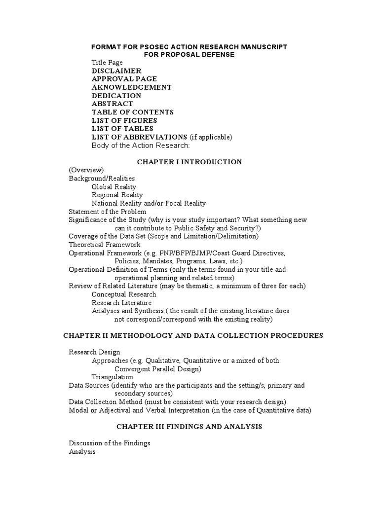 Proposal Defense Format | PDF | Analysis | Qualitative Research
