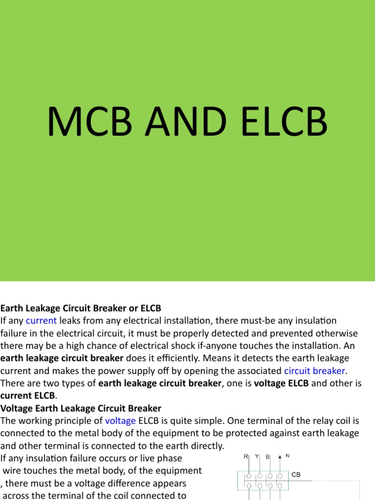 MCB and Elcb | PDF