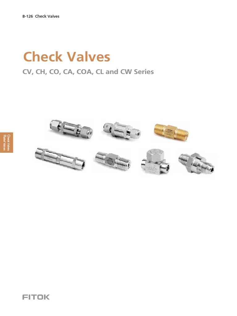 FITOK Check Valves | PDF | Valve | Plumbing
