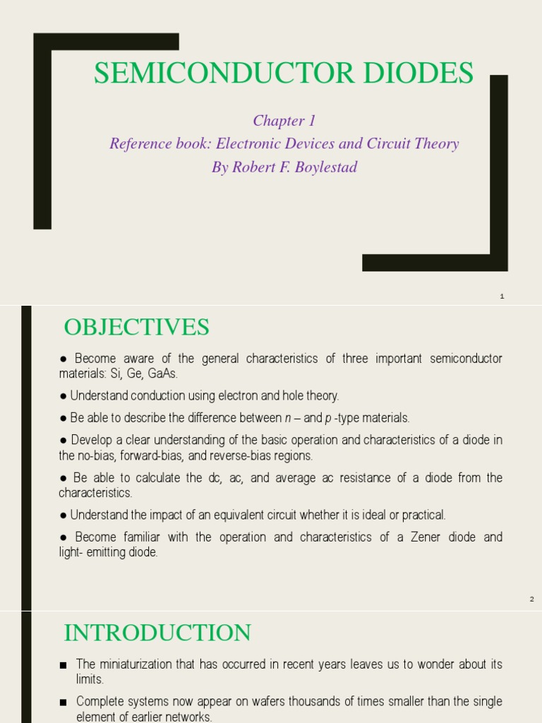 Semiconductor Diodes: Reference Book: Electronic Devices and Circuit ...