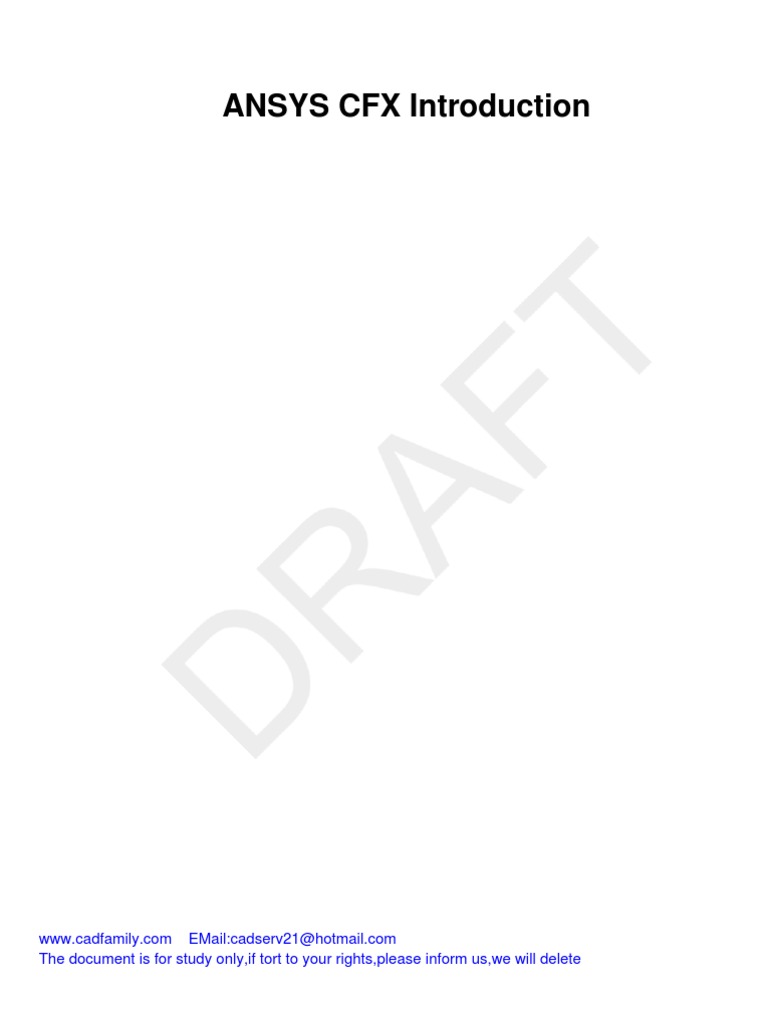 ANSYS CFX Introduction | PDF | Computational Fluid Dynamics | Navier–Stokes Equations