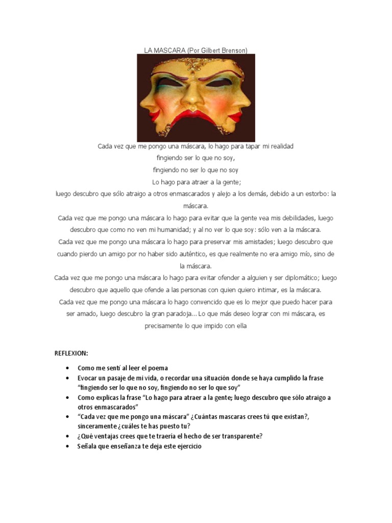 Taller Transparencia La Mascara | PDF