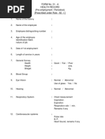 Form11 Medical Examination | PDF