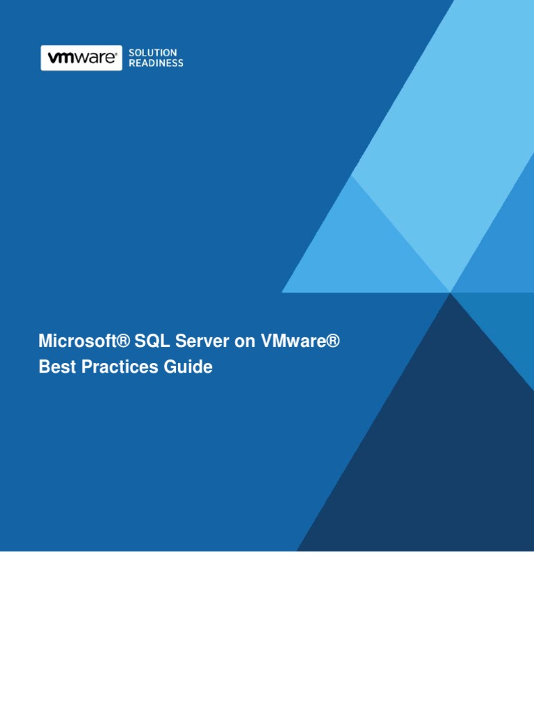 Sql Server Best Practices Guide Pdf V Mware Central Processing Unit