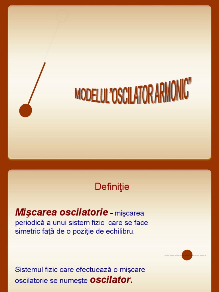 Modelul Oscilator Armonic | PDF