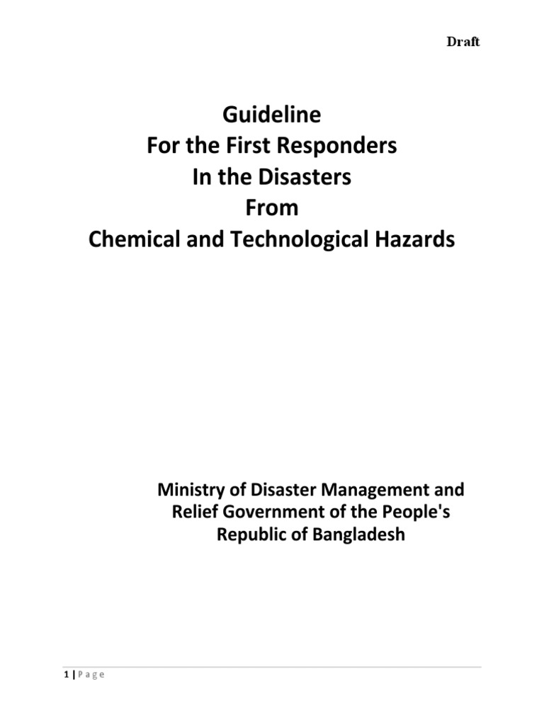 Draft Guideline For First Responder Chemical and Technological Hazards | PDF | Ionizing ...