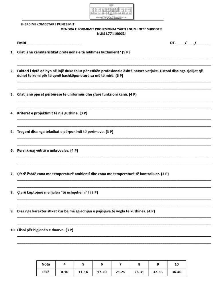 Sherbimi Kombetar I Punesimit | PDF
