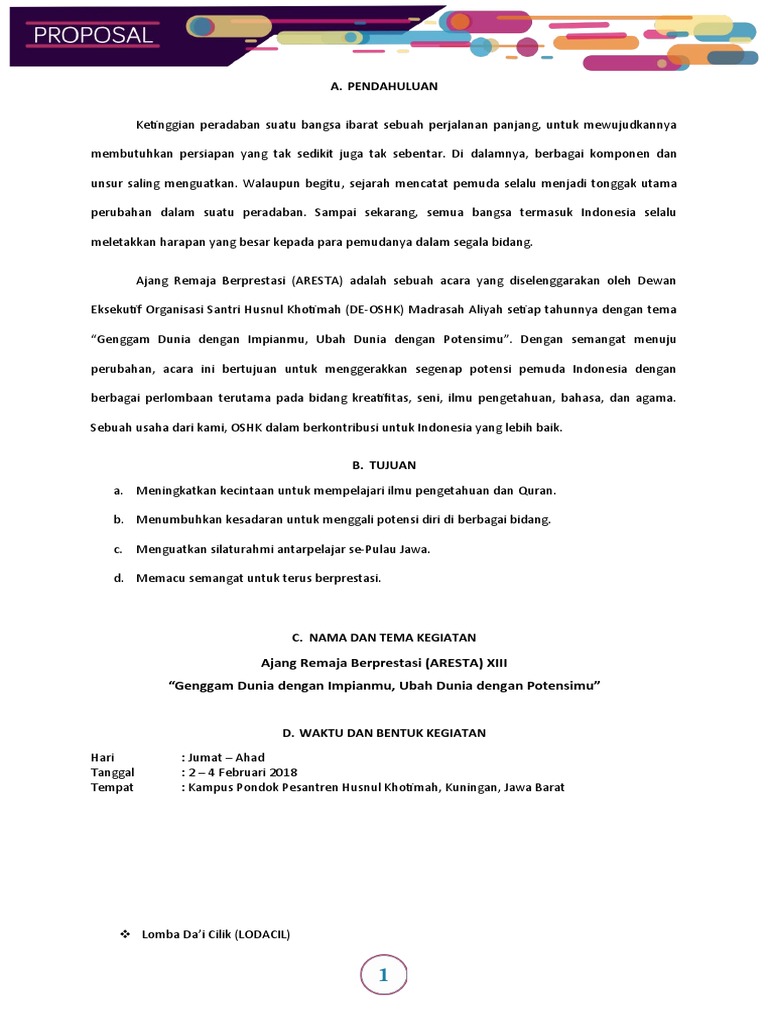 Contoh Proposal Non-Desain | PDF