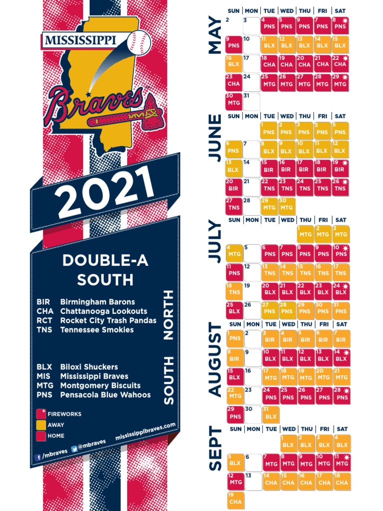 2021 M-Braves Schedule | PDF | Sports Teams | Major League Baseball Teams