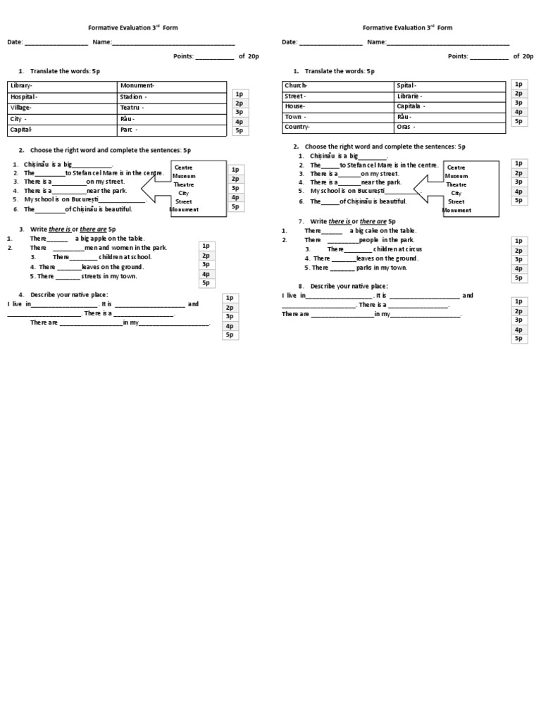 3rd Form Formative Evaluation Guide | PDF