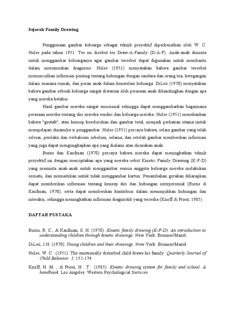 Sejarah Family Drawing | PDF