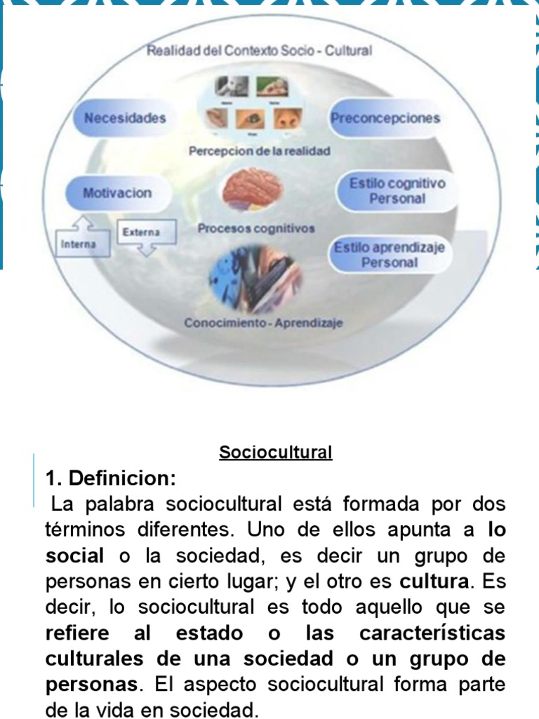 Definicion de Contexto Sociocultural | PDF | Sociedad | Comportamiento