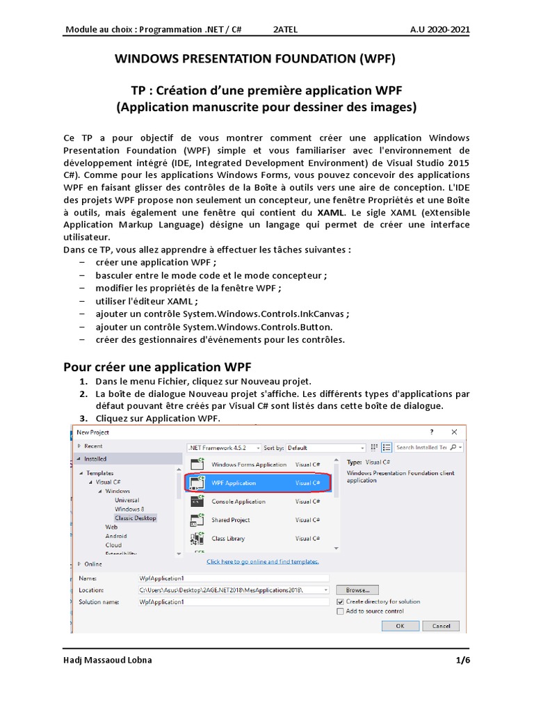 Tutoriel3 Application Wpf Pdf Windows Presentation Foundation Xaml