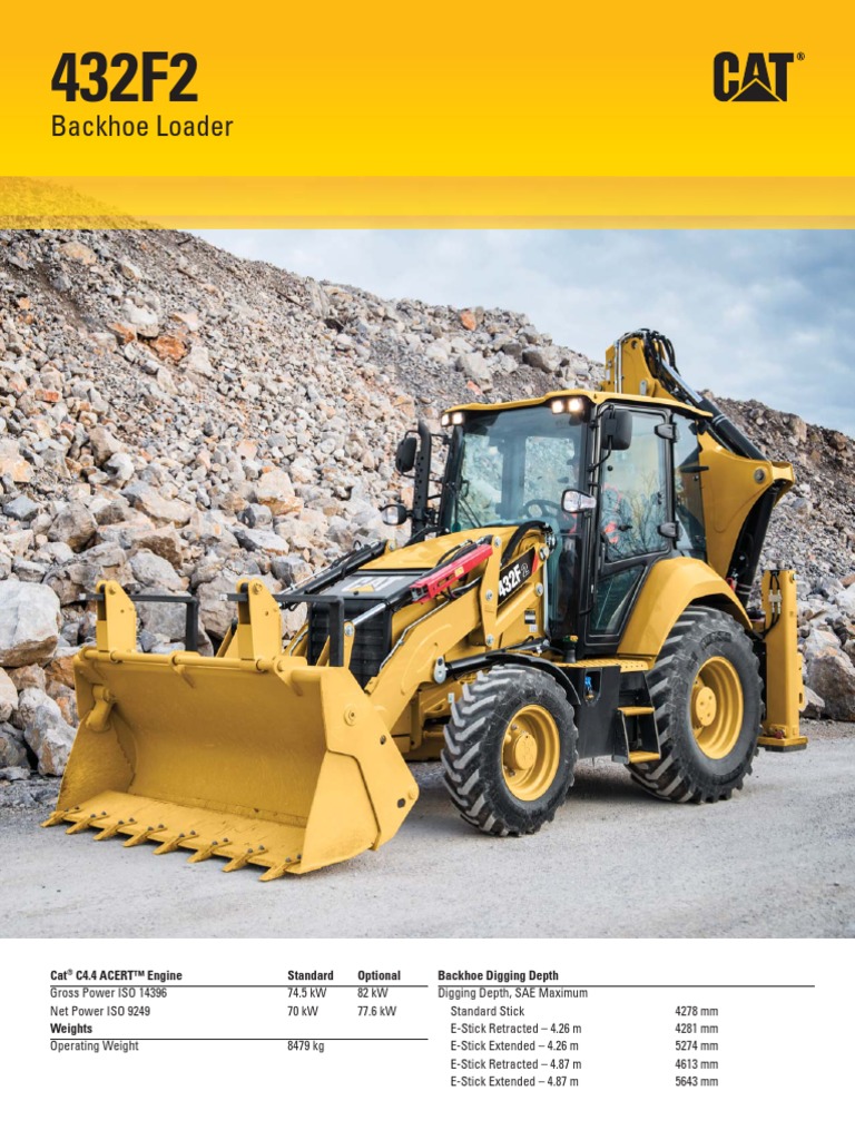 Backhoe Loader: Cat C4.4 ACERT™ Engine Standard Optional Backhoe ...