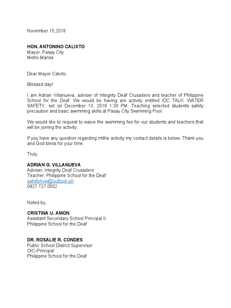 Water Safety. Letter | PDF