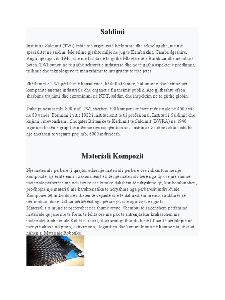 5.saldimi Dhe Materiali Kompozit | PDF