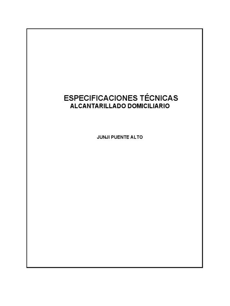 Eett Alc Junji | PDF | Alcantarillado | Contratista general