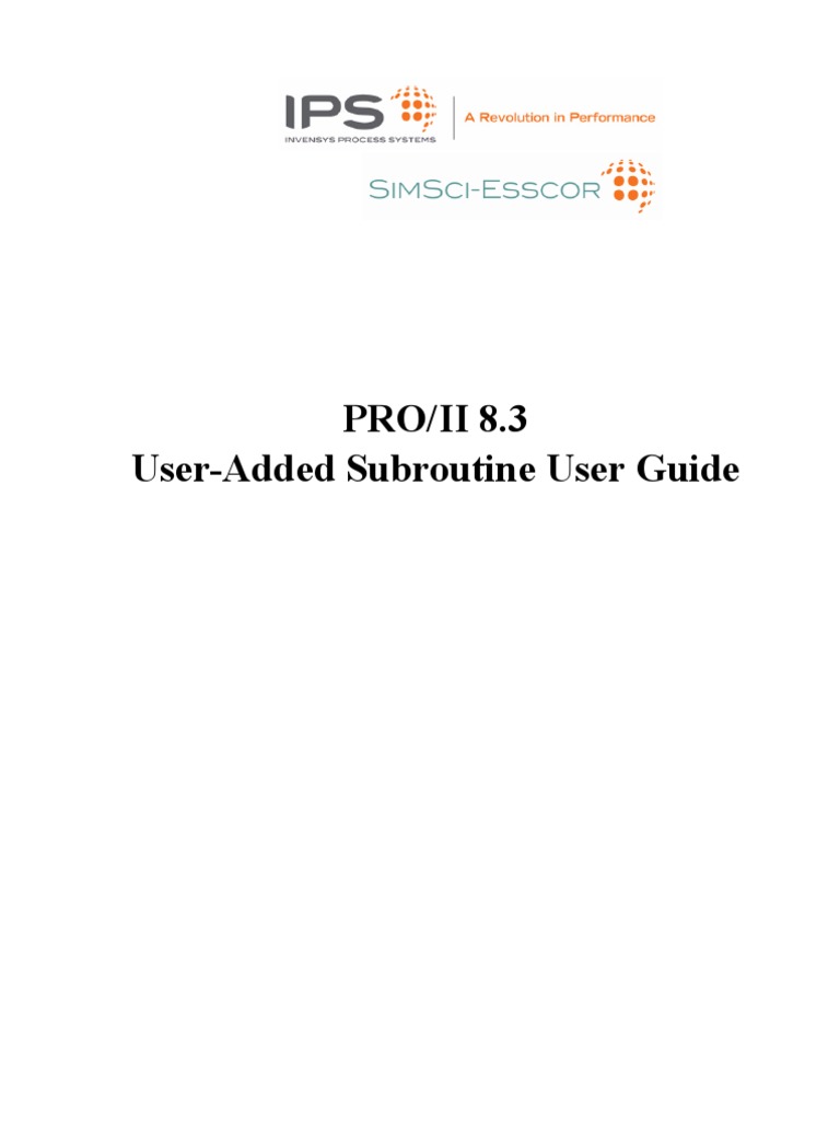 PROII User-Added Subroutines User Guide | PDF | Library (Computing ...