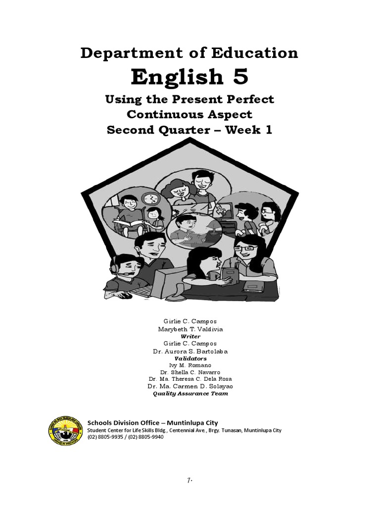 Final English Grade 5 Week 1 Second Quarter Edited | PDF | Grammatical ...